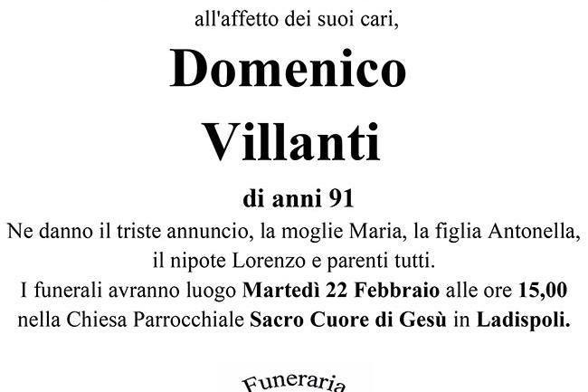 DOMENICO VILLANTI di anni 91