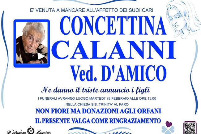 CONCETTINA CALANNI ved. D'AMICO